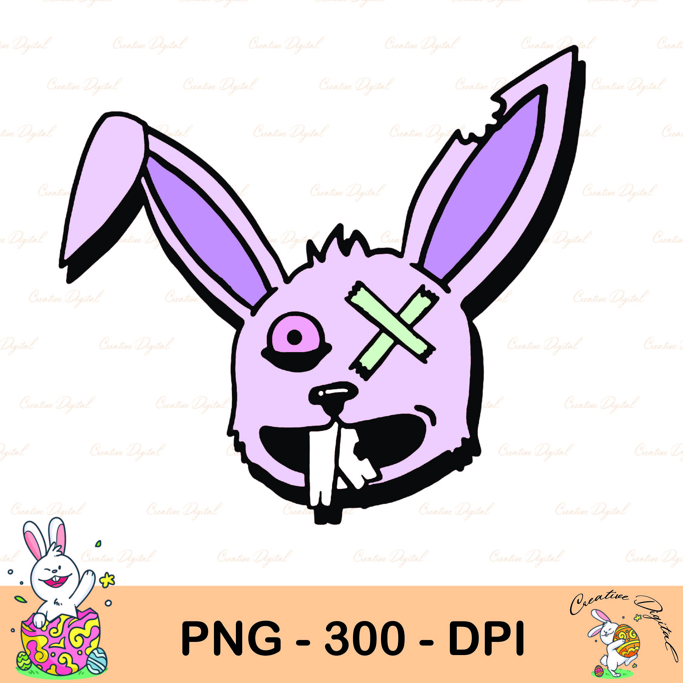 Creepy Easter Clipart Png, Creepy Cute Easter Clipart Bundle | Inspire ...