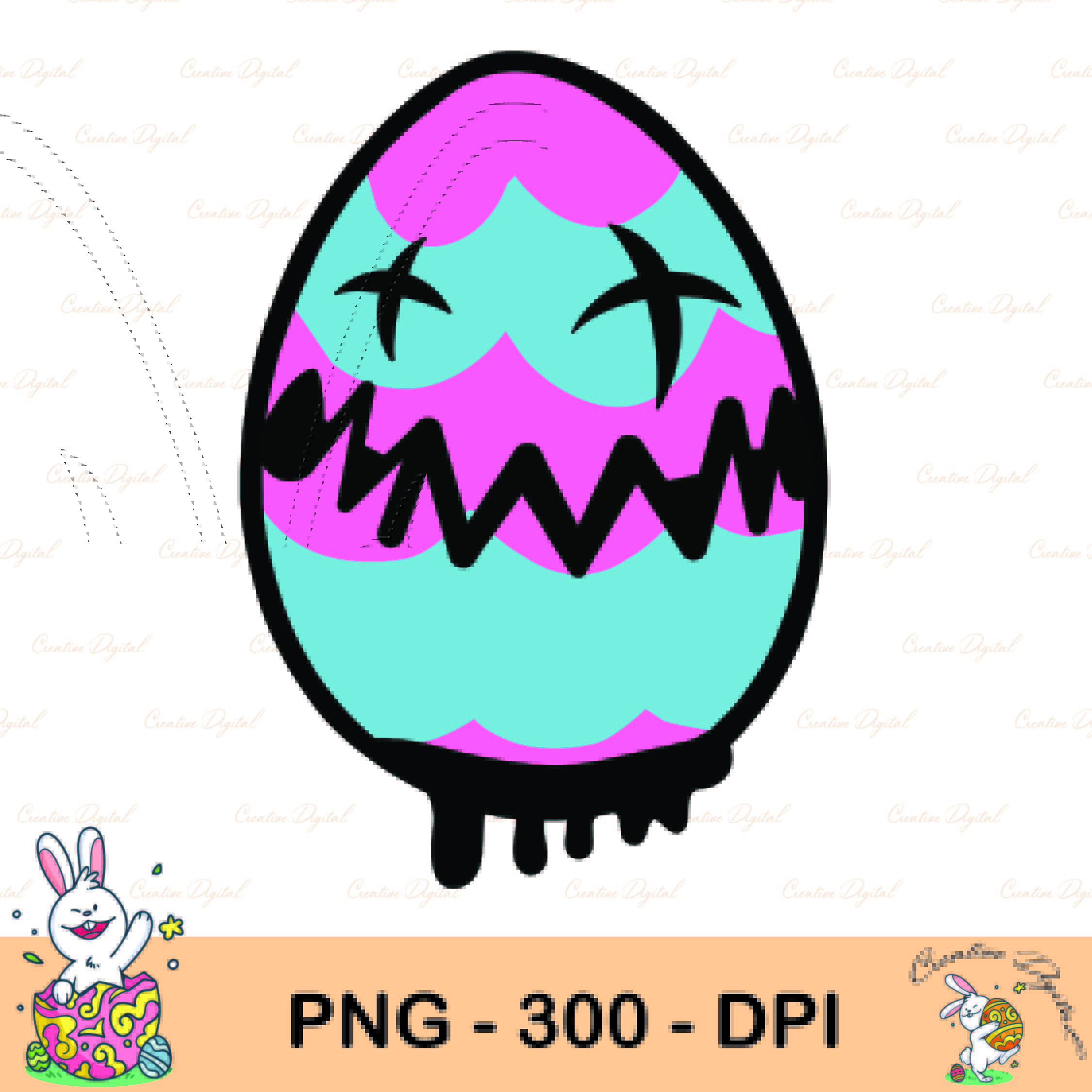 Scary Egg Easter Clipart Png, Creepy Cute Easter Clipart Bun | Inspire ...