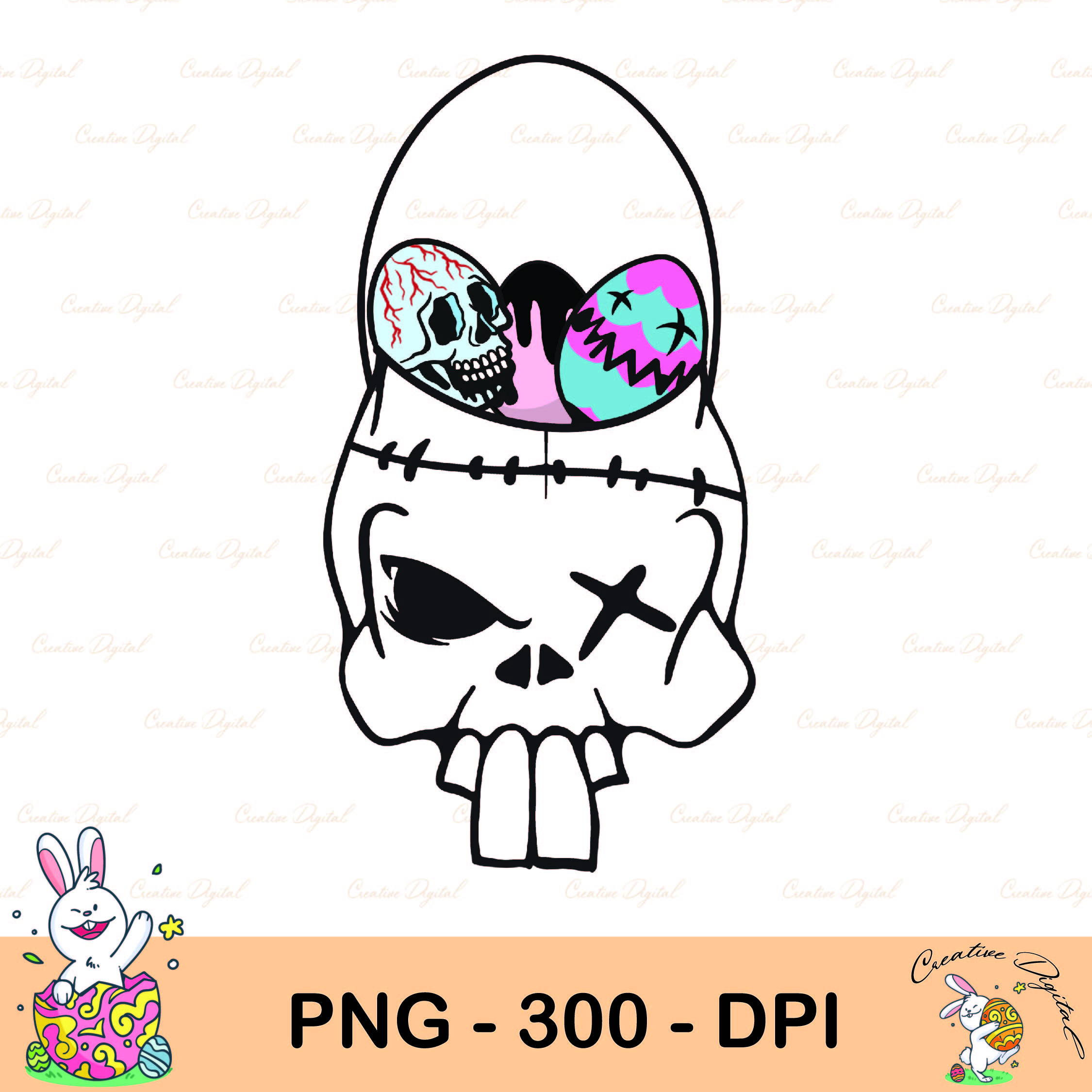 Creepy Easter Basket Skull Clipart Png, Creepy Cute Easter C | Inspire ...