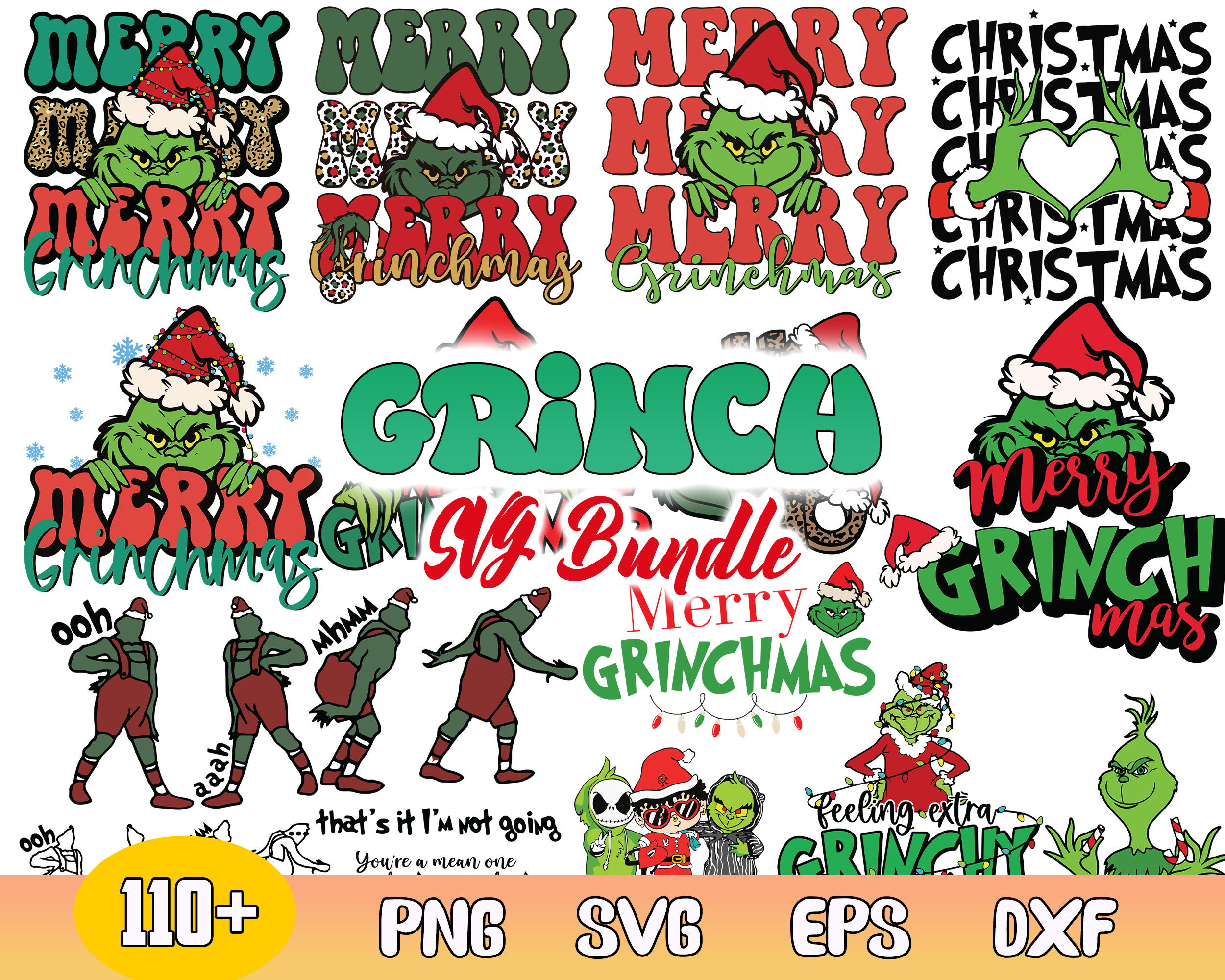 Grinchmas Bundle Svg, Grinch Christmas Svg, Merry Grinch Svg | Inspire ...