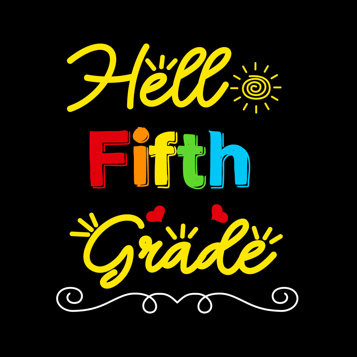 Back To School Shirt Svg Hello Fifth Grade Vector, Cute Gift - Inspire ...
