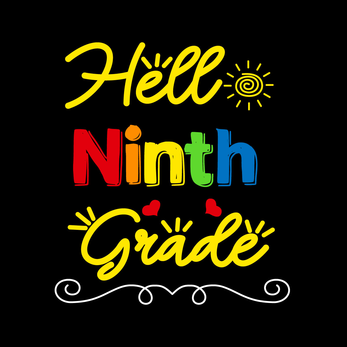 Back To School Shirt Svg Hello Ninth Grade Vector, Cute Gift - Inspire ...