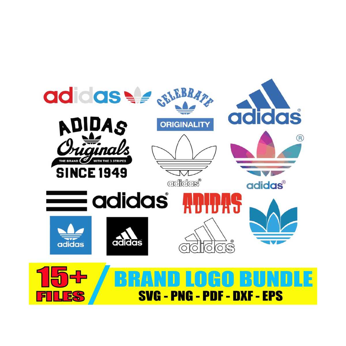 Adidas Logo Bundle Svg, Logo Svg | Inspire Uplift