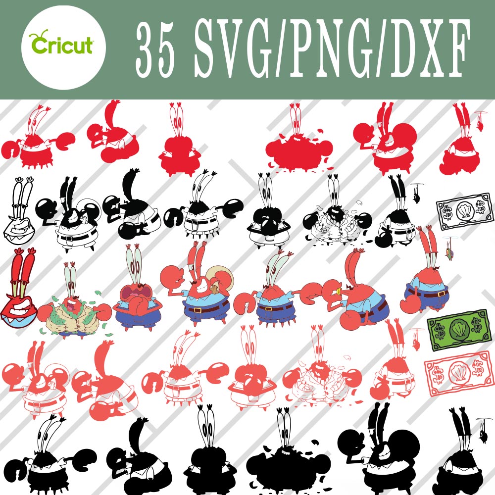 Mr.Krabs svg, Mr.Krabs bundle svg | Inspire Uplift
