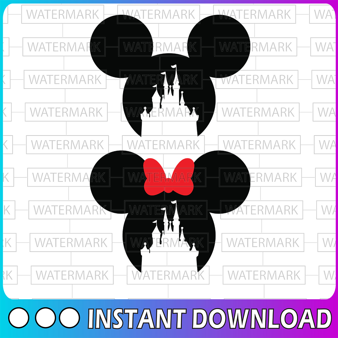 Her Mickey His Minnie - Matching Disney Couples SVG- Minnie | Inspire ...