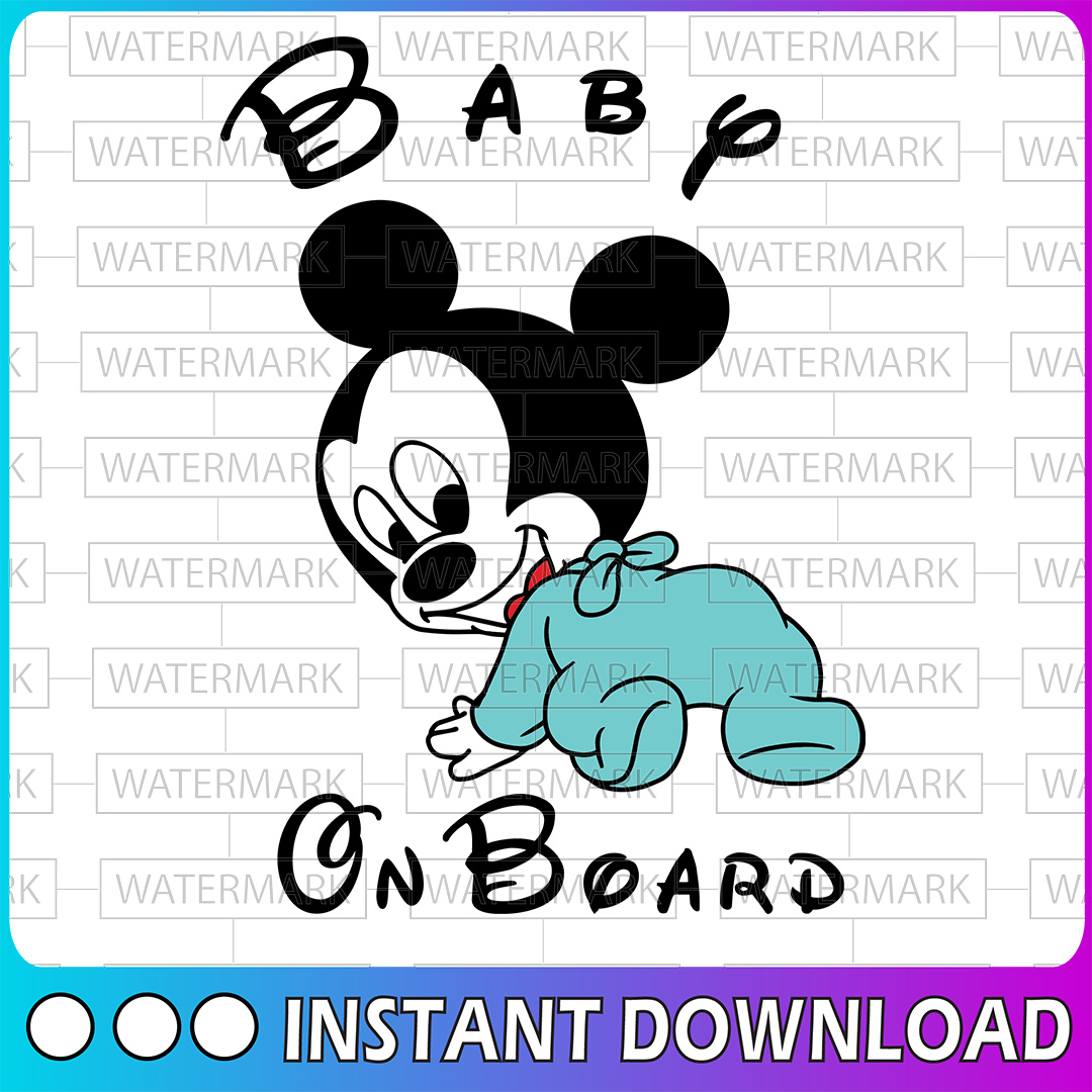 Baby on Board Svg, Kids Svg, Baby on board Mickey svg,png,dx - Inspire ...