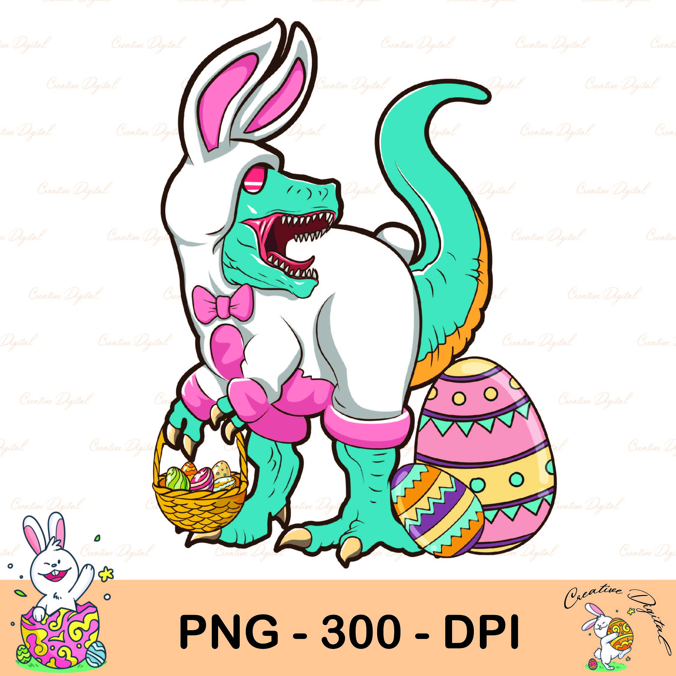 Easter T-Rex Dinosaur Sublimation Design, Easter Png, Dinosa | Inspire ...