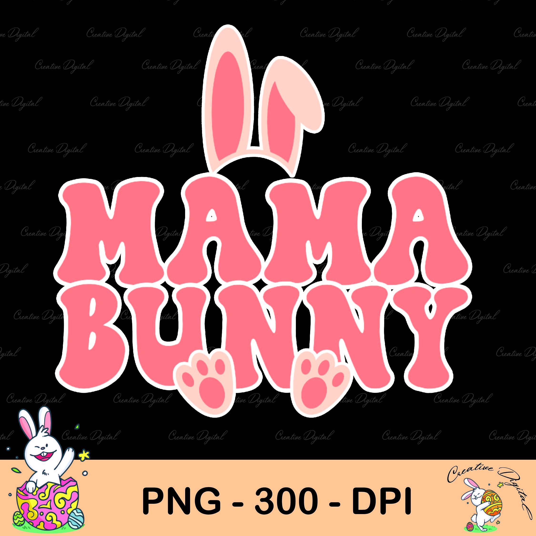 Easter Bunny Mama Sublimation File Png, Mama Bunny Png, Subl | Inspire ...