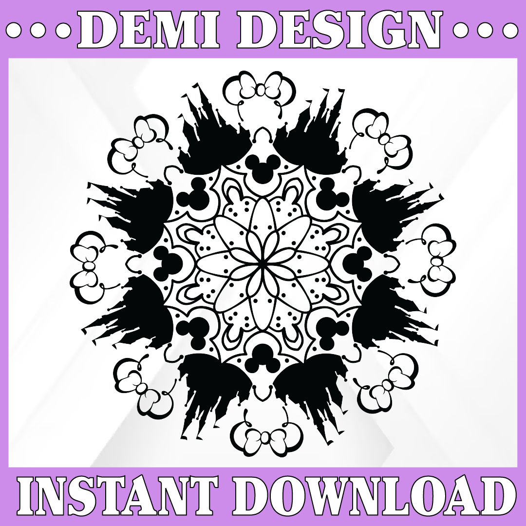 Disney Mandala svg, Zentangle svg, Mandala svg, Funny svg, M | Inspire ...