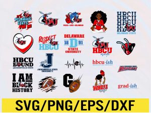 Delaware State Artwork HBCU Collection, SVG, PNG, EPS, DXF - Inspire Uplift