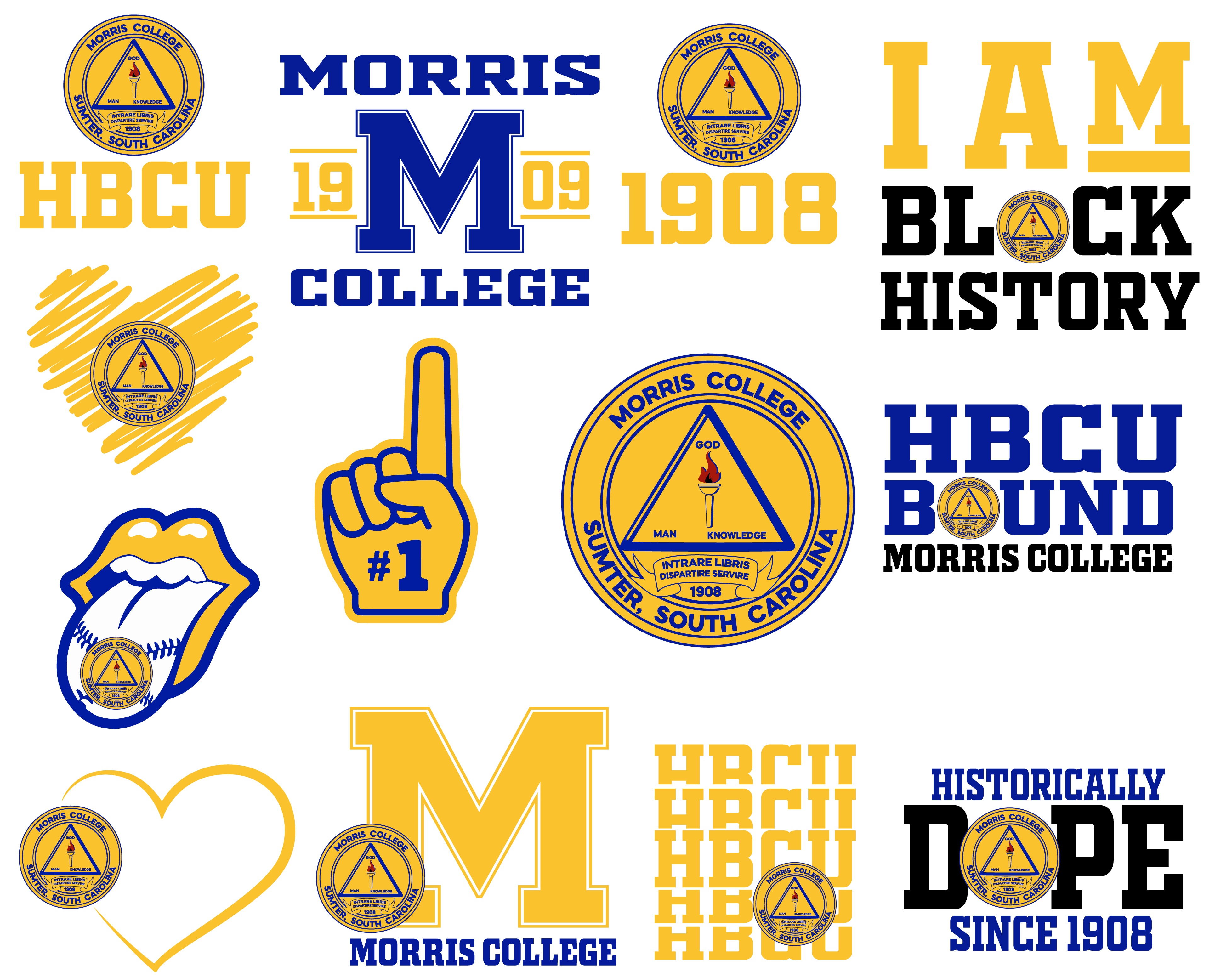 Morris College HBCU Collection, SVG, PNG, EPS, DXF | Inspire Uplift