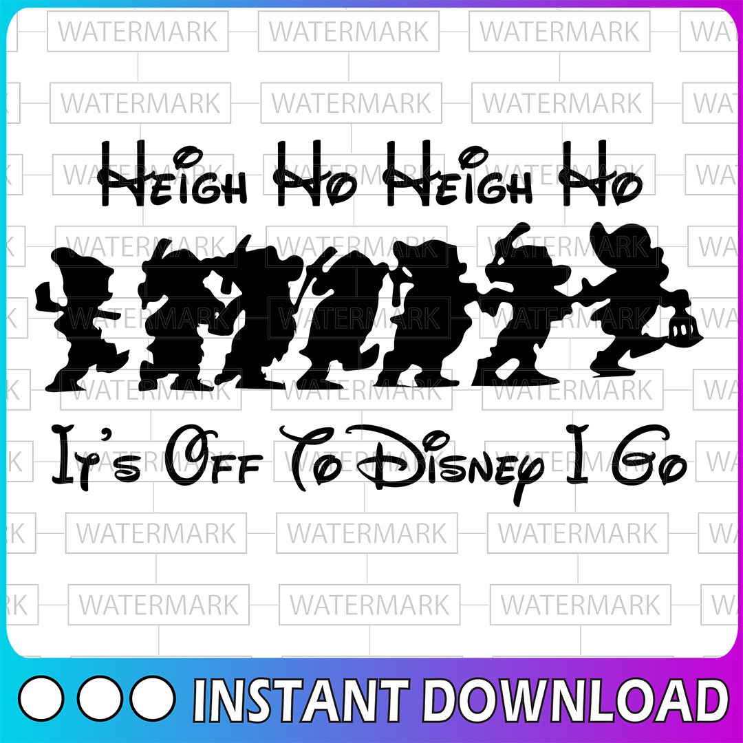 Heigh ho heigh ho it's off to disney I go svg, Dwarf svg, Sn | Inspire ...