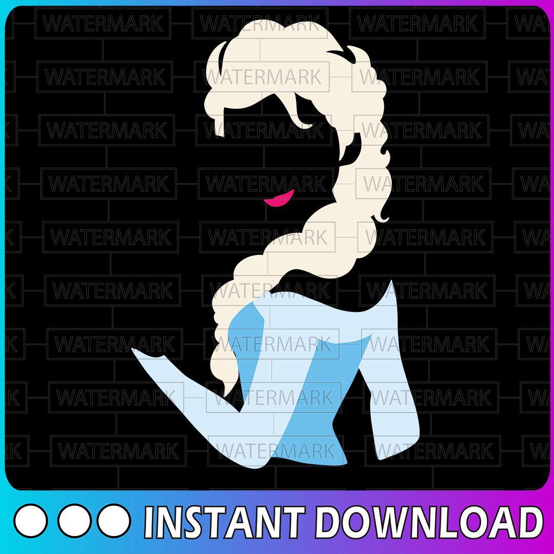 Elsa silhouette colour svg, dxf, png, Frozen svg, Disney cri | Inspire ...