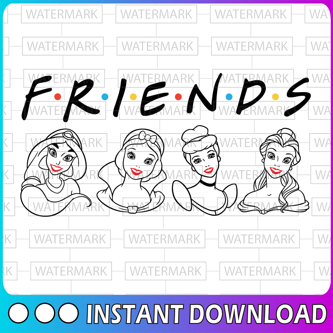Princess Friends SVG, Disney Princess Friends, Princess Frie | Inspire ...