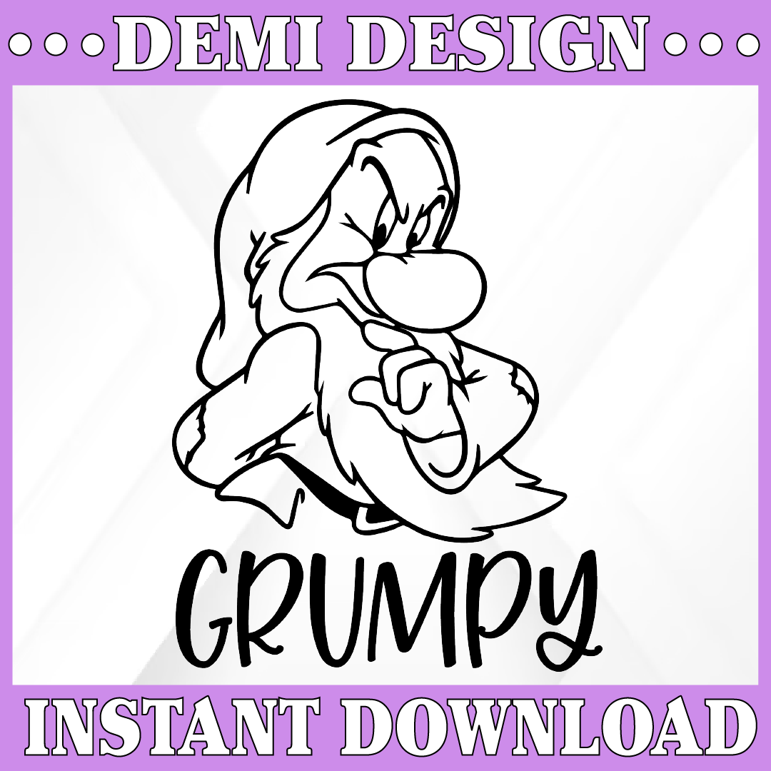 Dwarf Grumpy svg, png, dxf, Star wars svg, Cartoon svg, Disn | Inspire ...