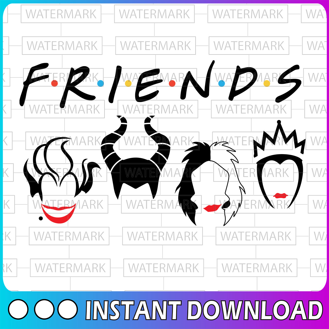 Disney Villains friends SVG, Disney Villains, Disney Villain - Inspire ...