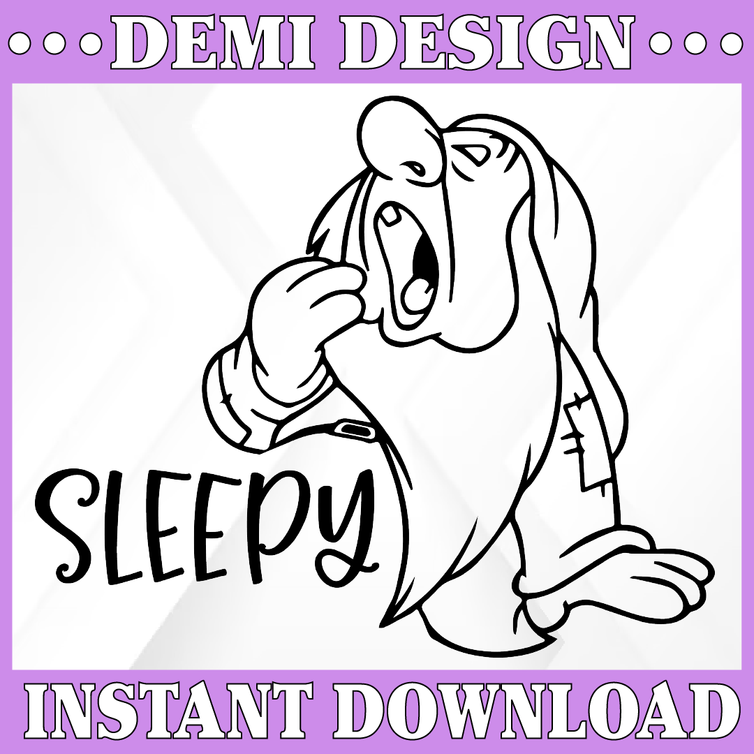 Sleepy svg, Dwarf svg, Snow White and the seven dwarfs svg, | Inspire ...