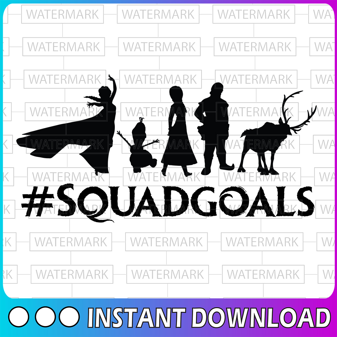 Frozen svg, Squadgoals svg, Elsa svg, Anna svg, Olaf svg, Di | Inspire ...
