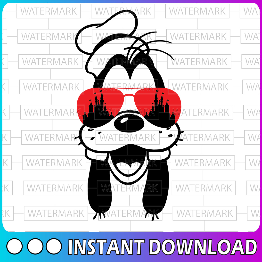 Goofy with sunglasses, A Goofy Movie svg, Disney World, Cast - Inspire ...