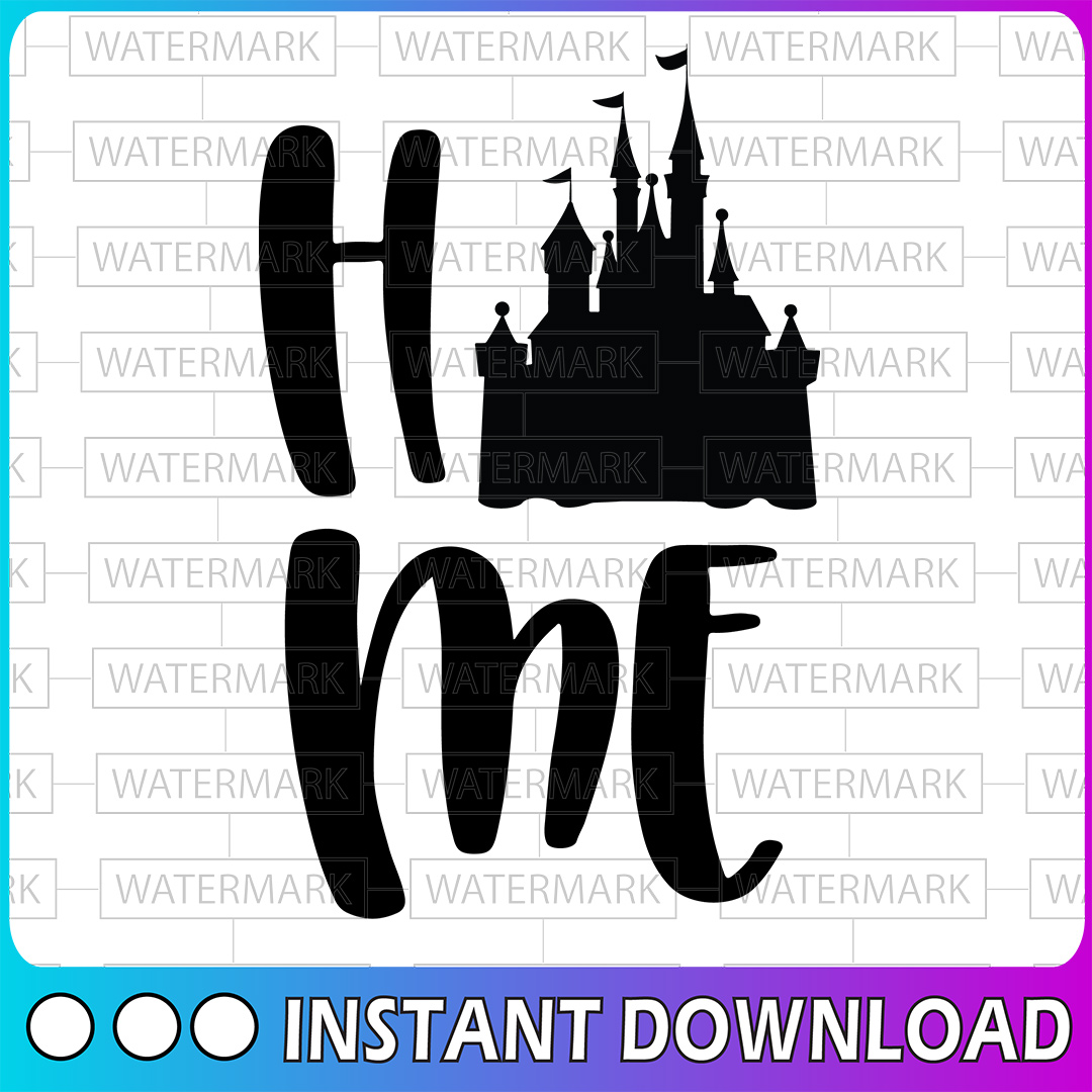 Disney home svg, Disney castle svg, Disney svg, cut files fo | Inspire ...