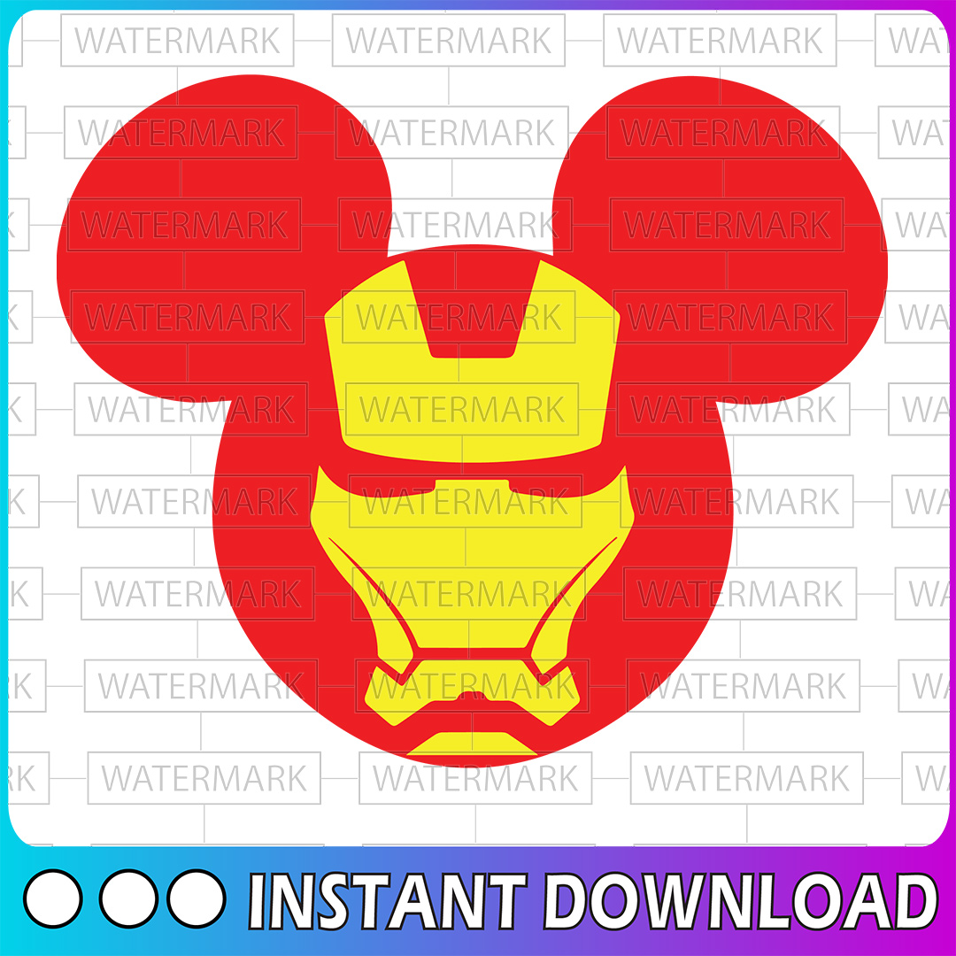 Mickey Mouse Iron Man Disney Cut File For T svg , Decals, Si | Inspire ...