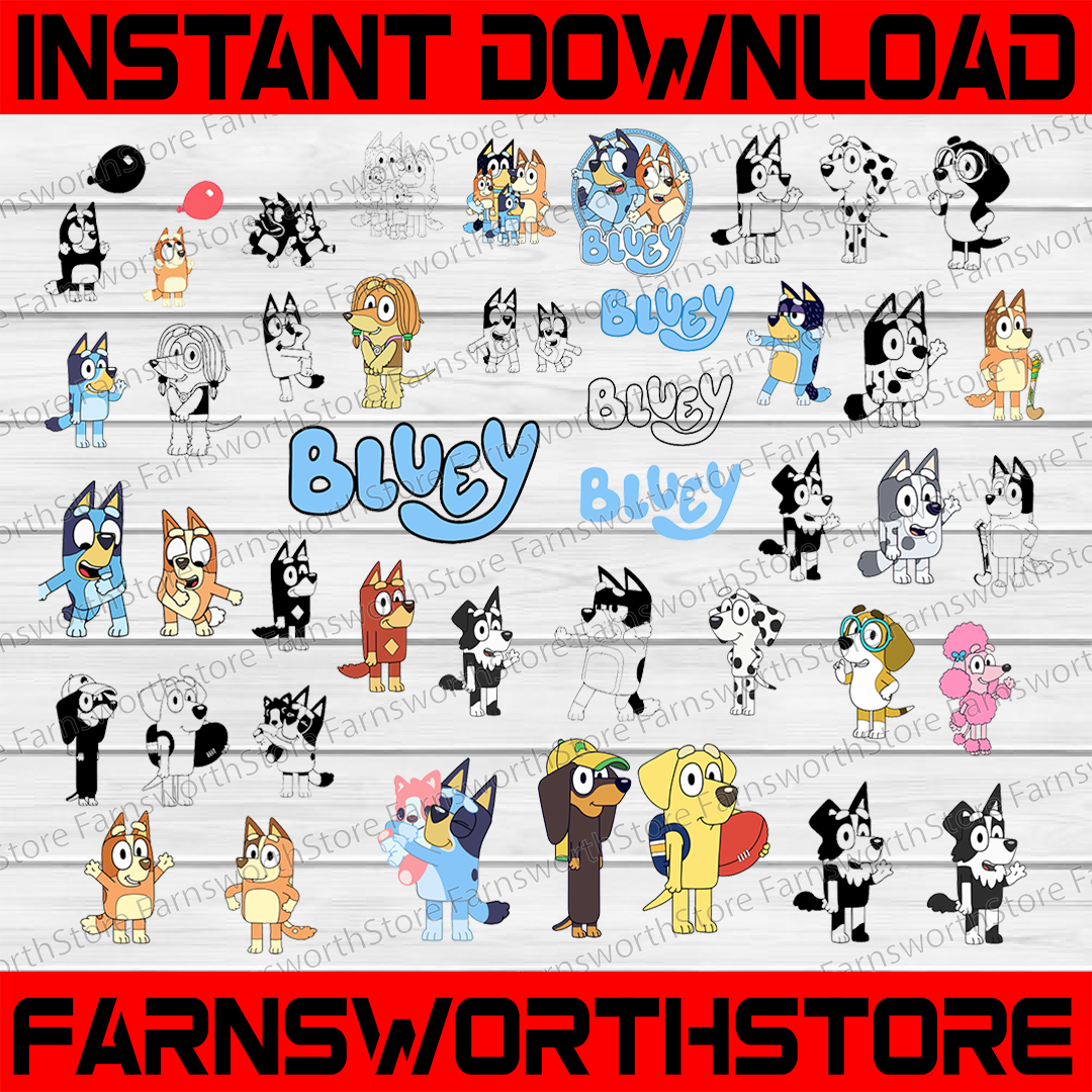 40 Designs Bluey SVG Bundle | Bluey svg | Bluey birthday | B | Inspire ...