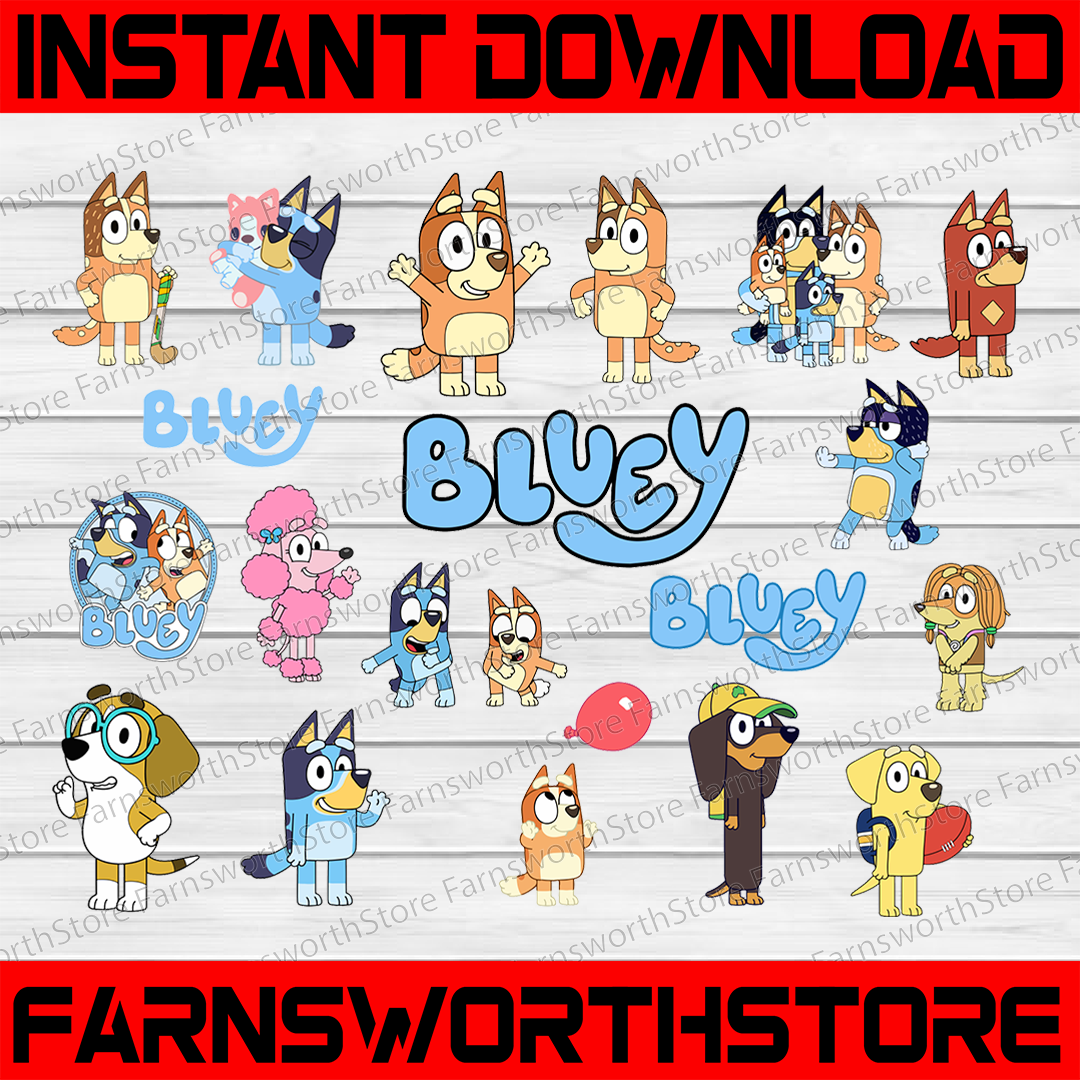 19 Designs Bluey SVG Bundle | Bluey svg | Bluey birthday | B - Inspire ...