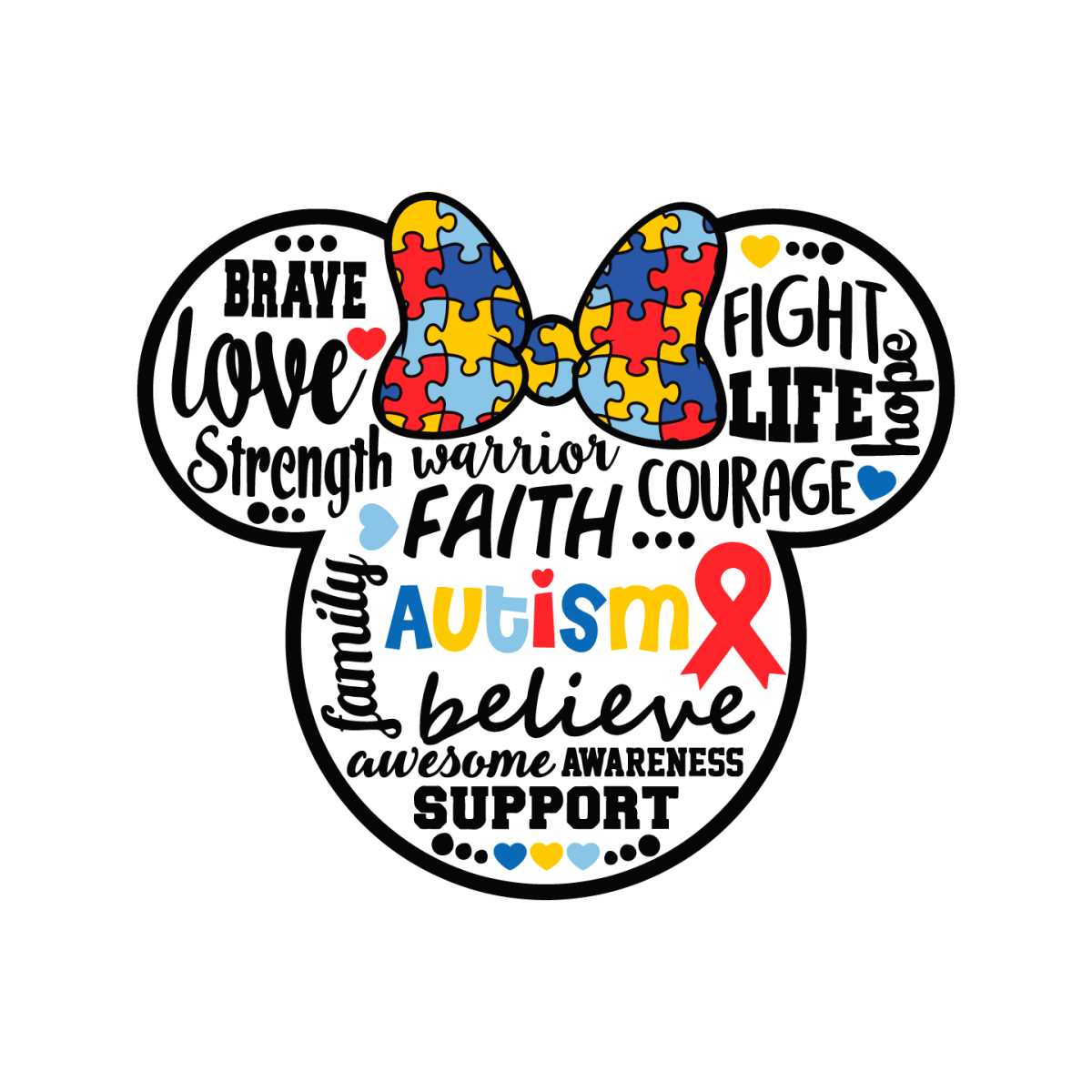 Autism Awareness Mickey SVG PNG Autism Puzzle SVG Cricut For | Inspire ...