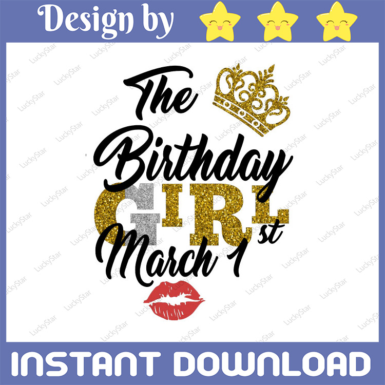 The Birthday Girl March 1st png,March 1st png, birthday png, | Inspire ...