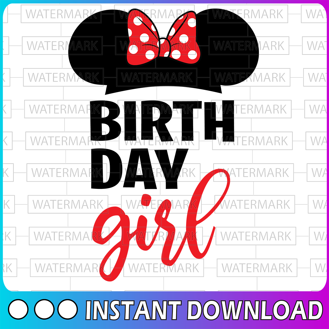 Birthday Girl svg, Disney Birthday SVG, Disney SVG dxf png i - Inspire ...