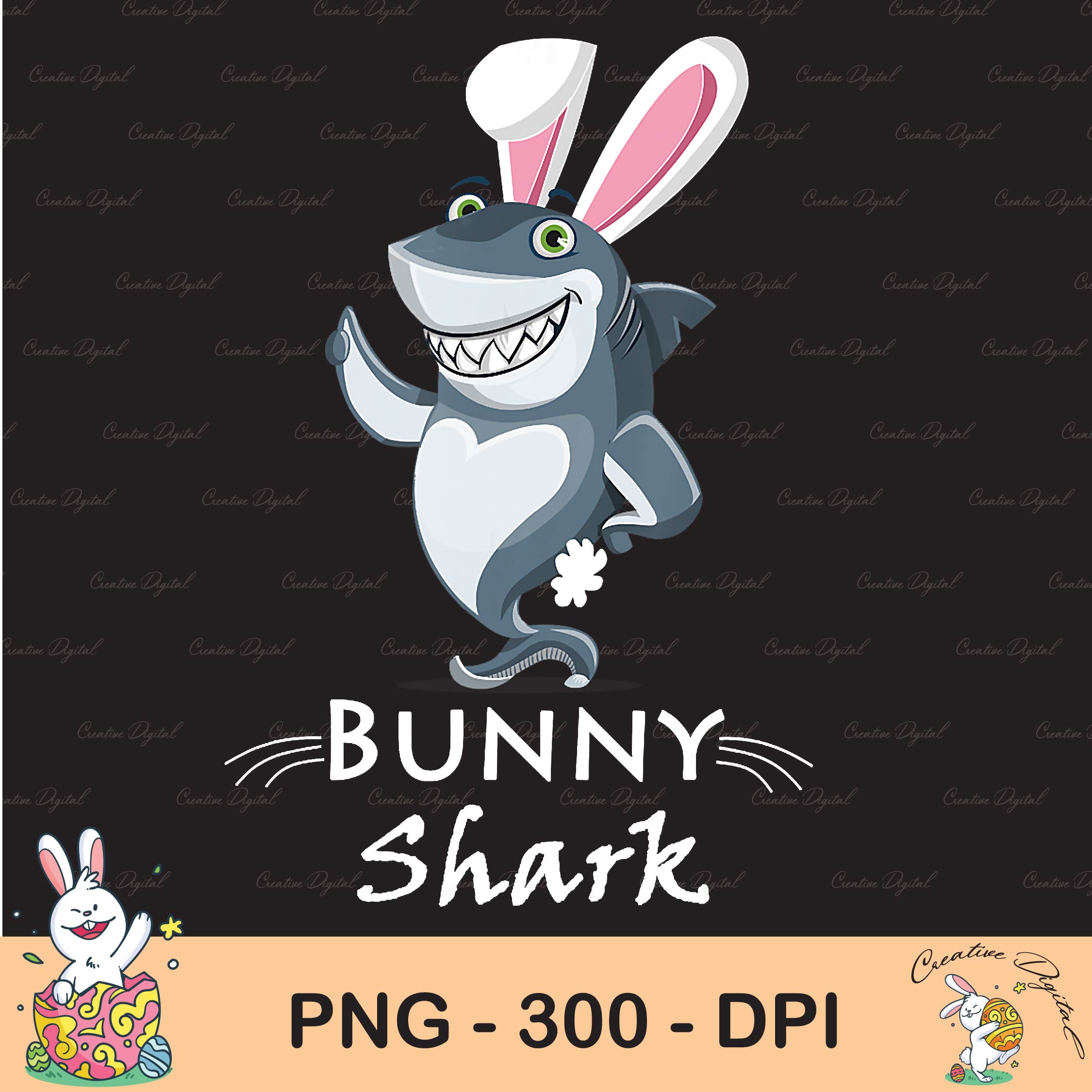 Bunny Shark Easter Sublimation, Happy Easter Png, Cute Easte | Inspire ...