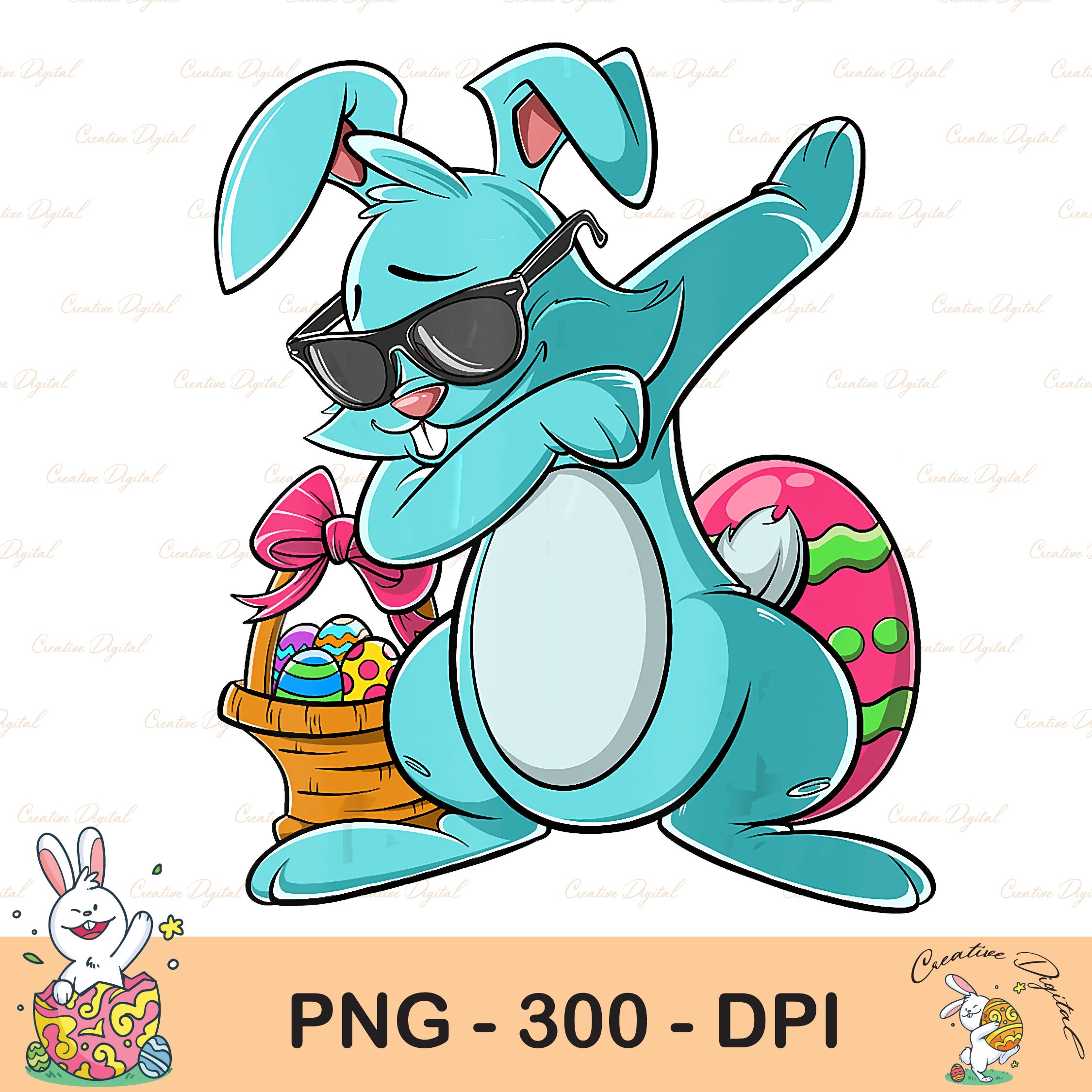 Dabbing Bunny Easter Sublimation, Happy Easter Png, Cute Eas | Inspire ...