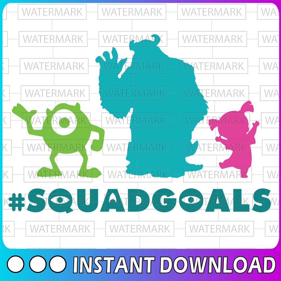 Monsters Inc Squadgoals svg,Disney Mickey and Minnie svg,Dis | Inspire ...