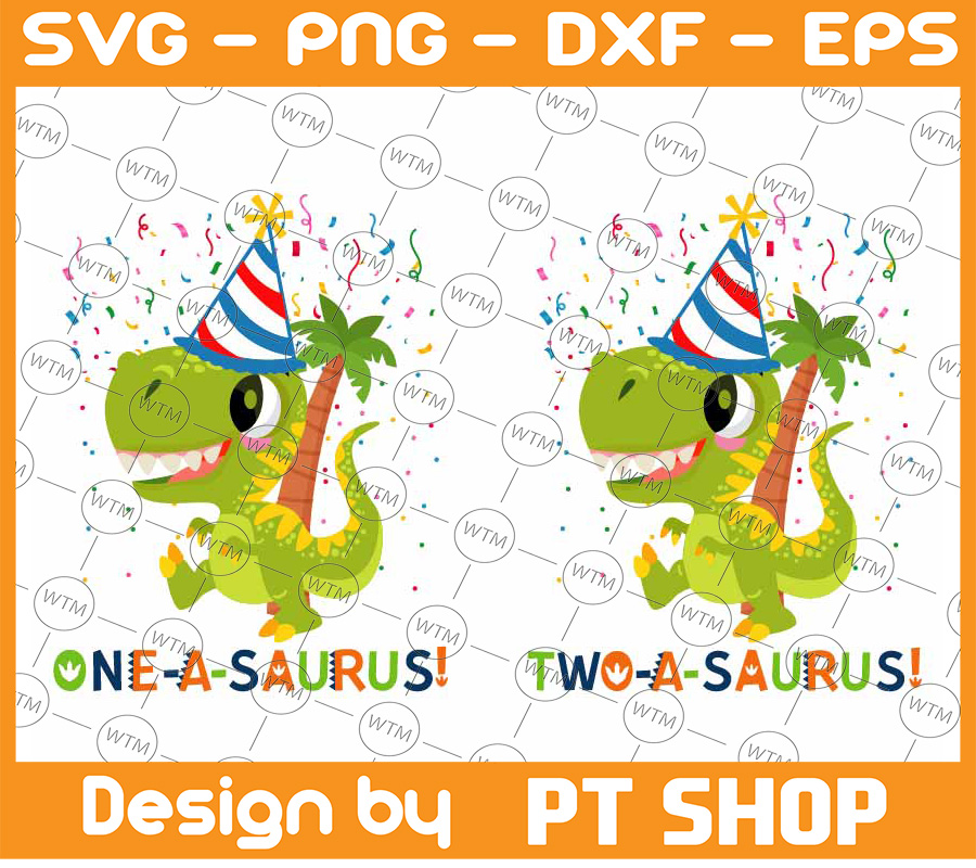 Two-a-saurus PNG Printable File, Second birthday, Dinosaur 2 | Inspire ...