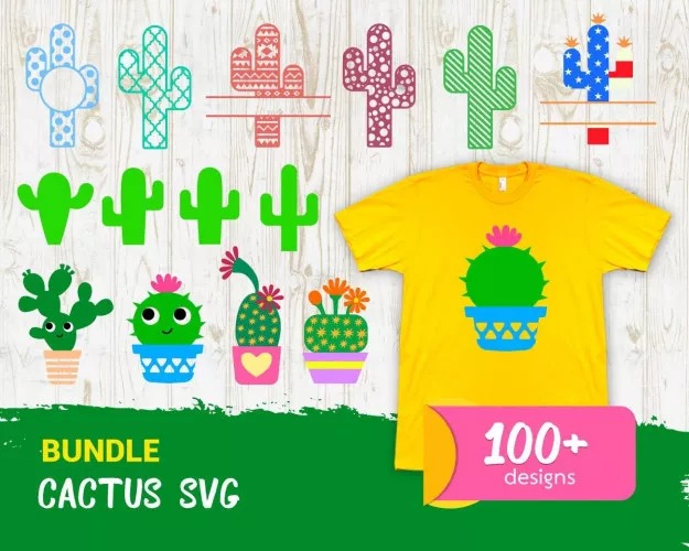 CACTUS SVG BUNDLE - Mega Bundle svg, png, dxf, Files For Pri - Inspire ...