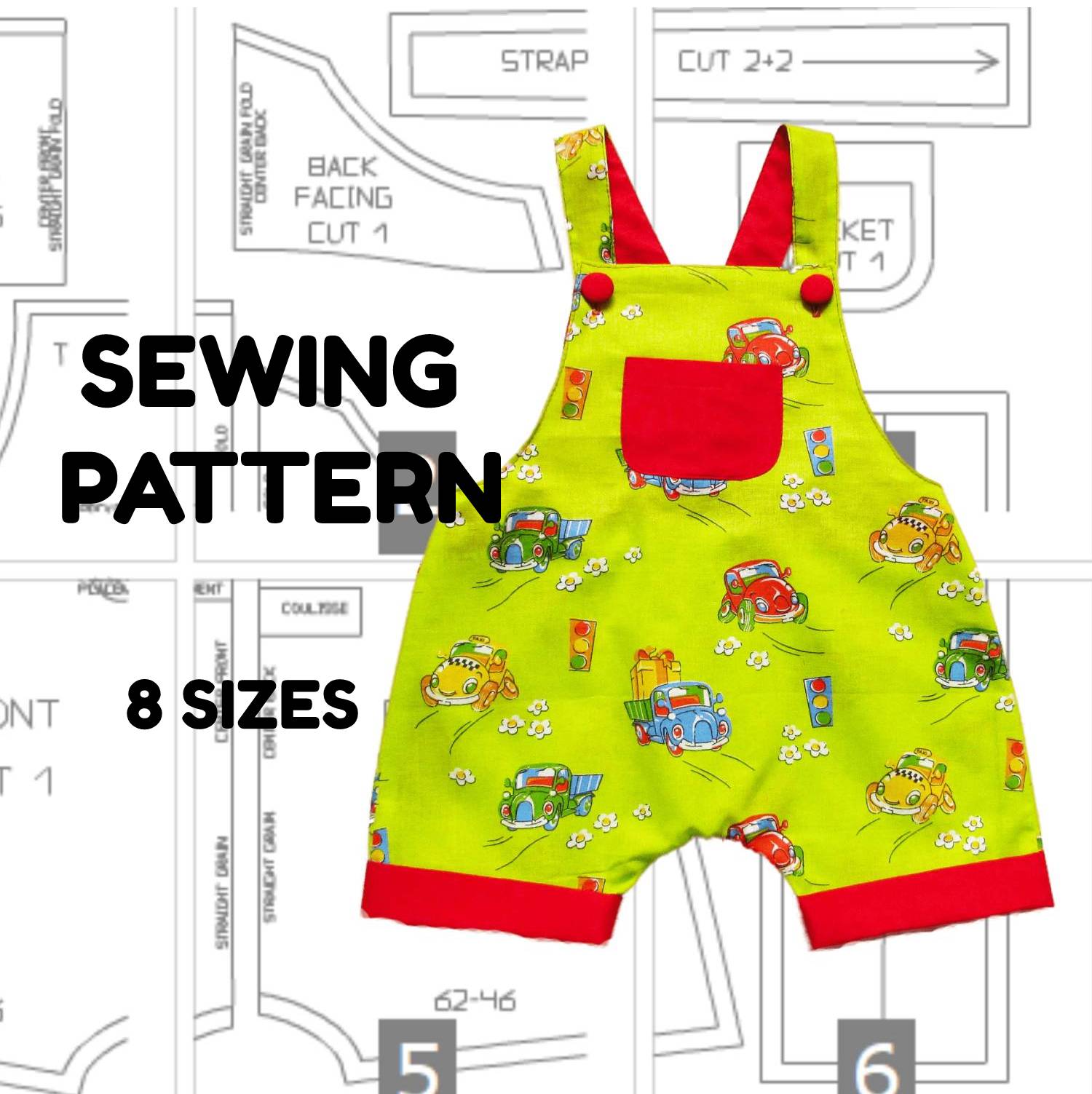 Romper for children pdf pattern for child to fit from 3 mont | Inspire ...