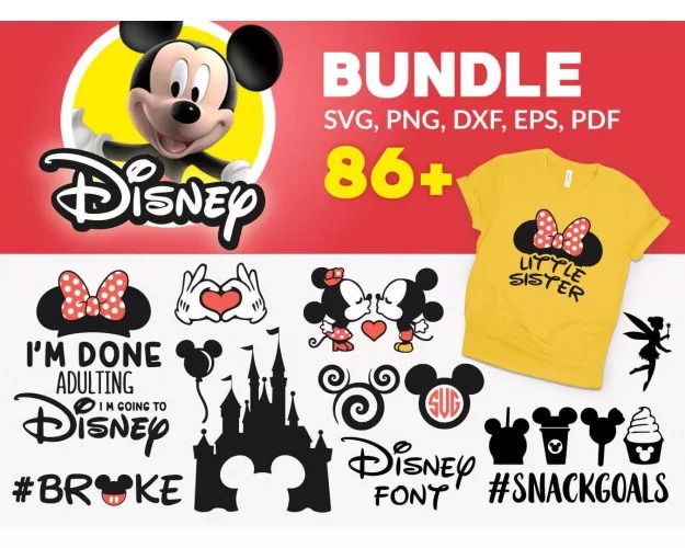 DISNEY SVG BUNDLE - Mega Bundle svg, png, dxf, Files For Pri | Inspire ...