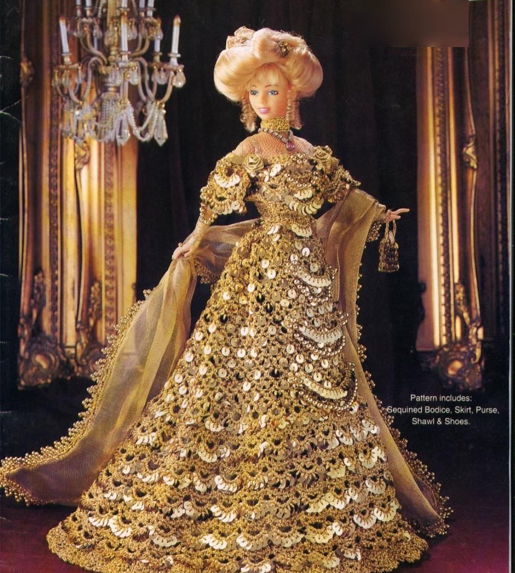 crochet pattern PDF-Victorian Fashion doll Barbie gown croch | Inspire ...