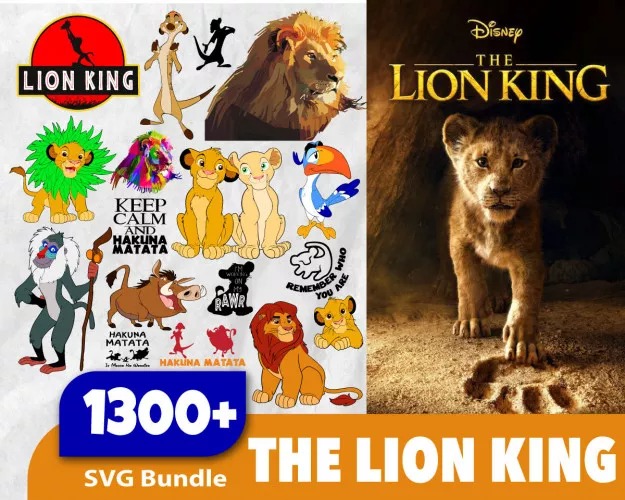 1300 LION KING SVG BUNDLE Mega Bundle svg, png, dxf, Files F | Inspire ...