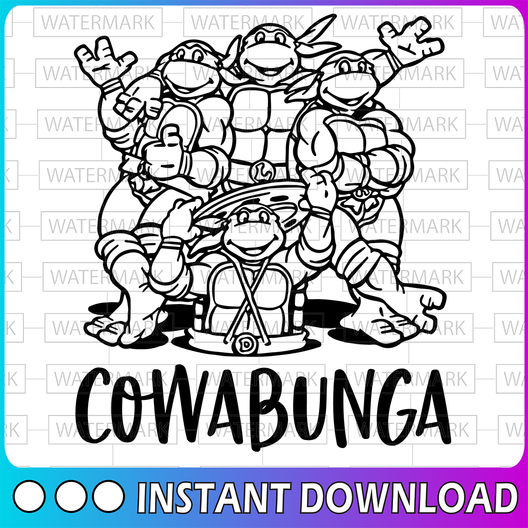 TMNT cowabunga svg, png, dxf, Cartoon svg, Disney svg, png, - Inspire ...