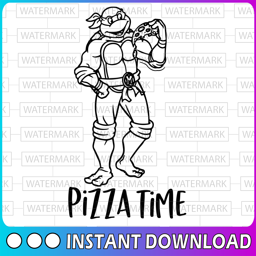 TMNT pizza time svg, png, dxf, Cartoon svg, Disney svg, png, | Inspire ...