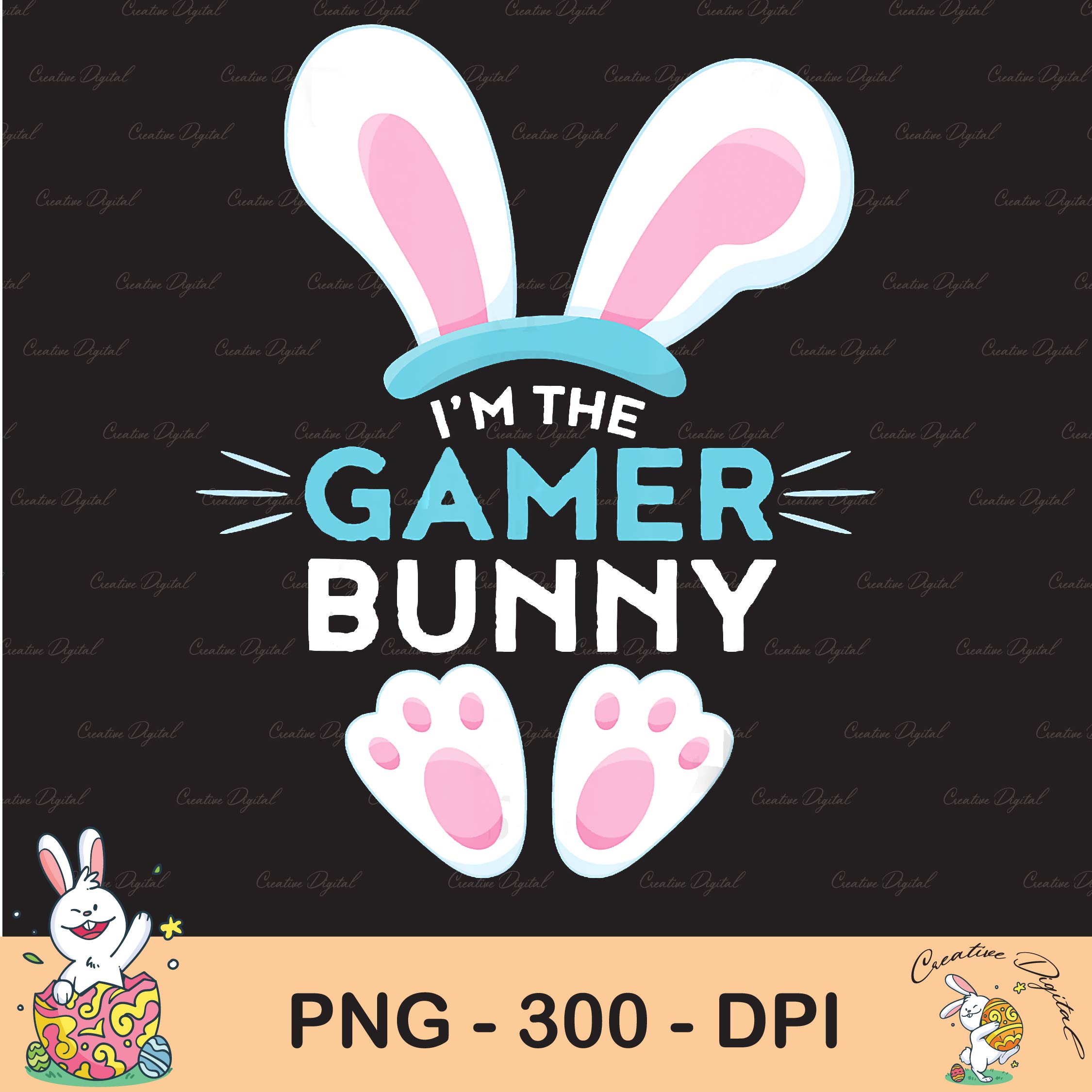 Matching Family Easter Sublimation, I'm The Gamer Bunny Subl | Inspire ...