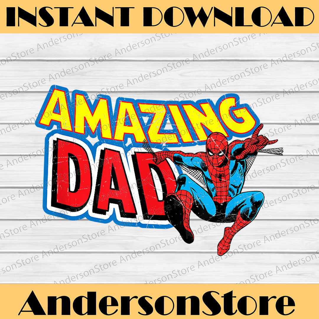 Marvel Spider-Man Amazing Dad Comic Book Father's Day Best D | Inspire ...