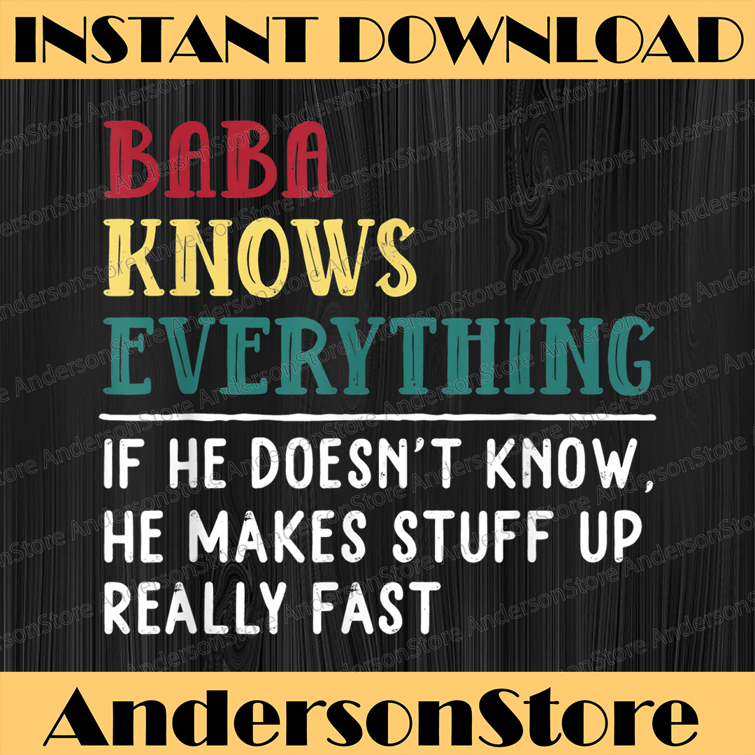 Funny Baba know Everything Father's day for Grandfather Best - Inspire ...