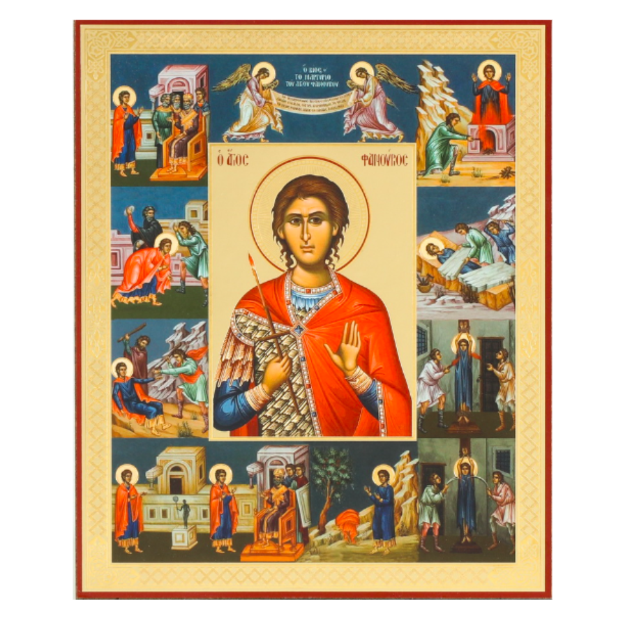 Saint Phanourios, with scenes from his life | St Fanourios, - Inspire ...