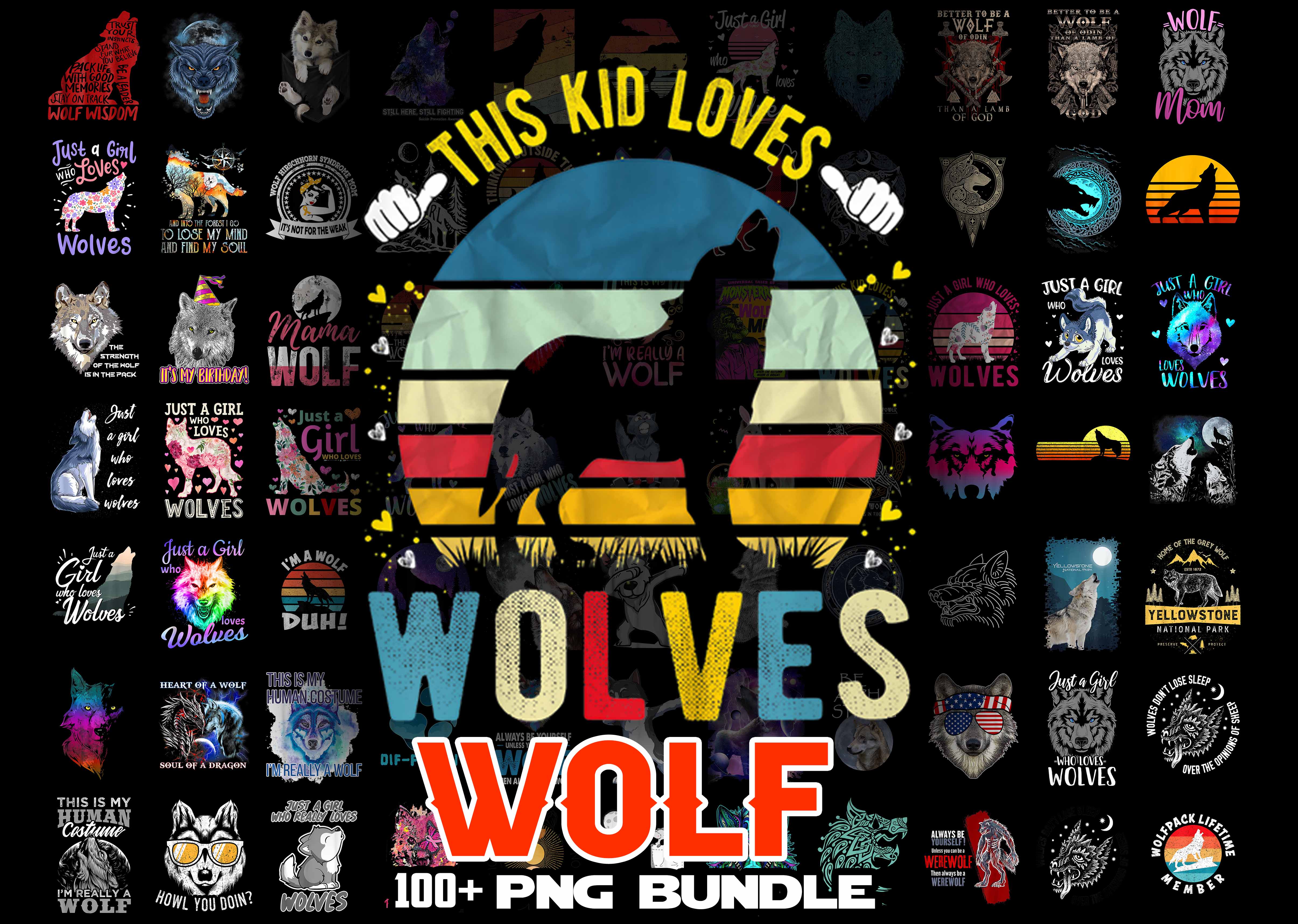 Wolf png Bundle, Wolf PNG, Wolves png, Wolf Art, Wolf Illust - Inspire ...