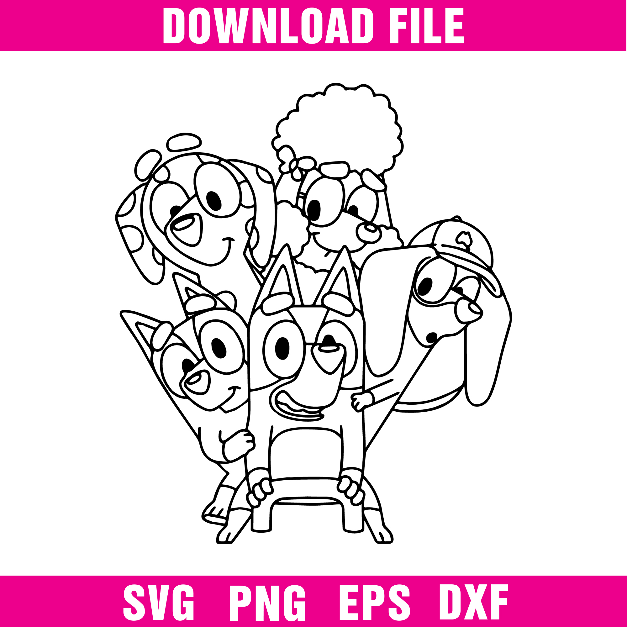 Bluey SVG, Bluey Font, Logo Bluey, Cartoon Svg, Layer cut ve - Inspire ...