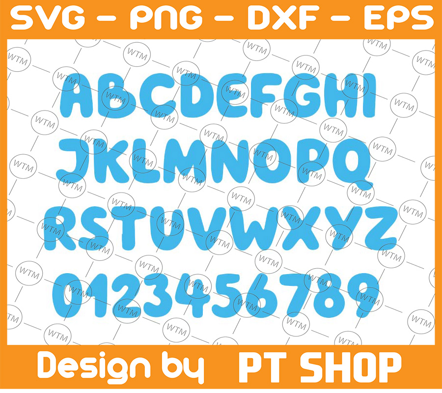 Bluey Font | Bluey Full Anlpabet SVG | Bluey svg | Bluey bir - Inspire ...