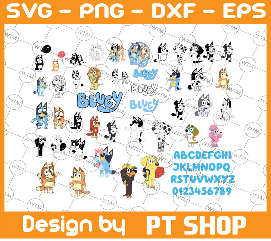 40 Designs Bluey SVG Bundle And Full Alphabet SVG | Bluey sv | Inspire ...