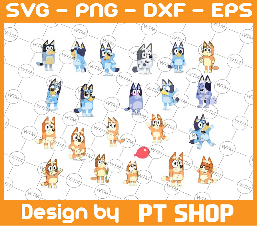 21 Designs Bluey SVG Bundle | Bluey svg | Bluey birthday | B | Inspire ...